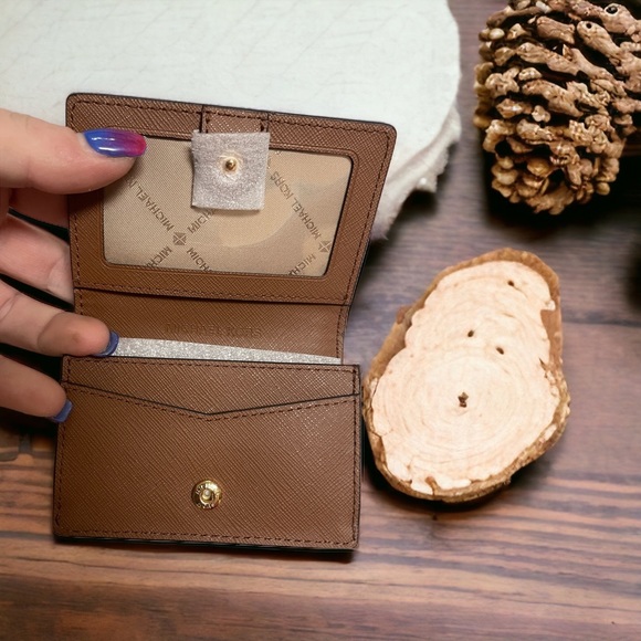 Michael Kors | Bags | Michael Kors Luggage Color Mini Id Walletcard ...